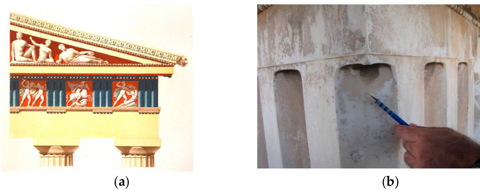 (a) colour representation of parthenon architrave’s