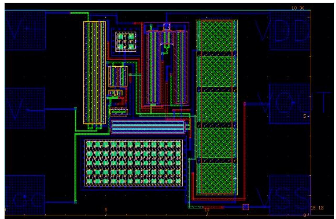 Layout of the proposed cmos op-amp with current mirror based