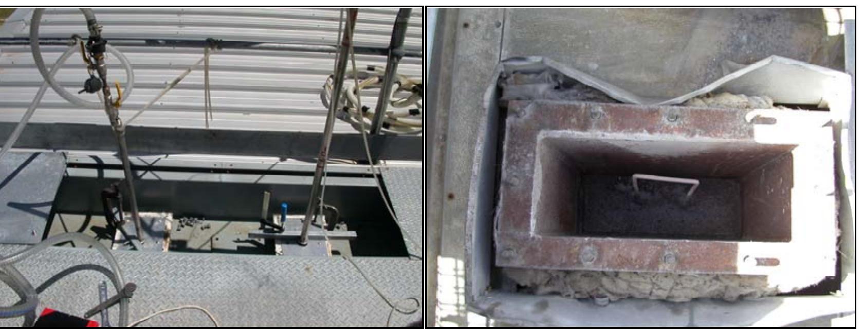 7. rectangular section sampling ports: (a) sampling probes