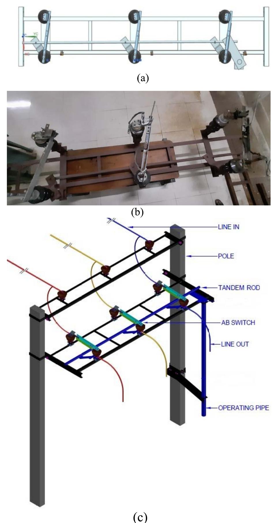 A) schematic structure of distribution transformer with