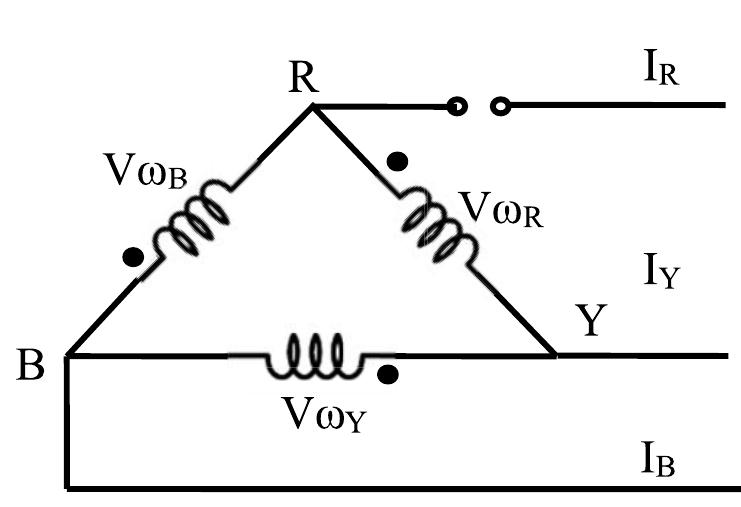 Transformer lt side winding setup during one phase open.