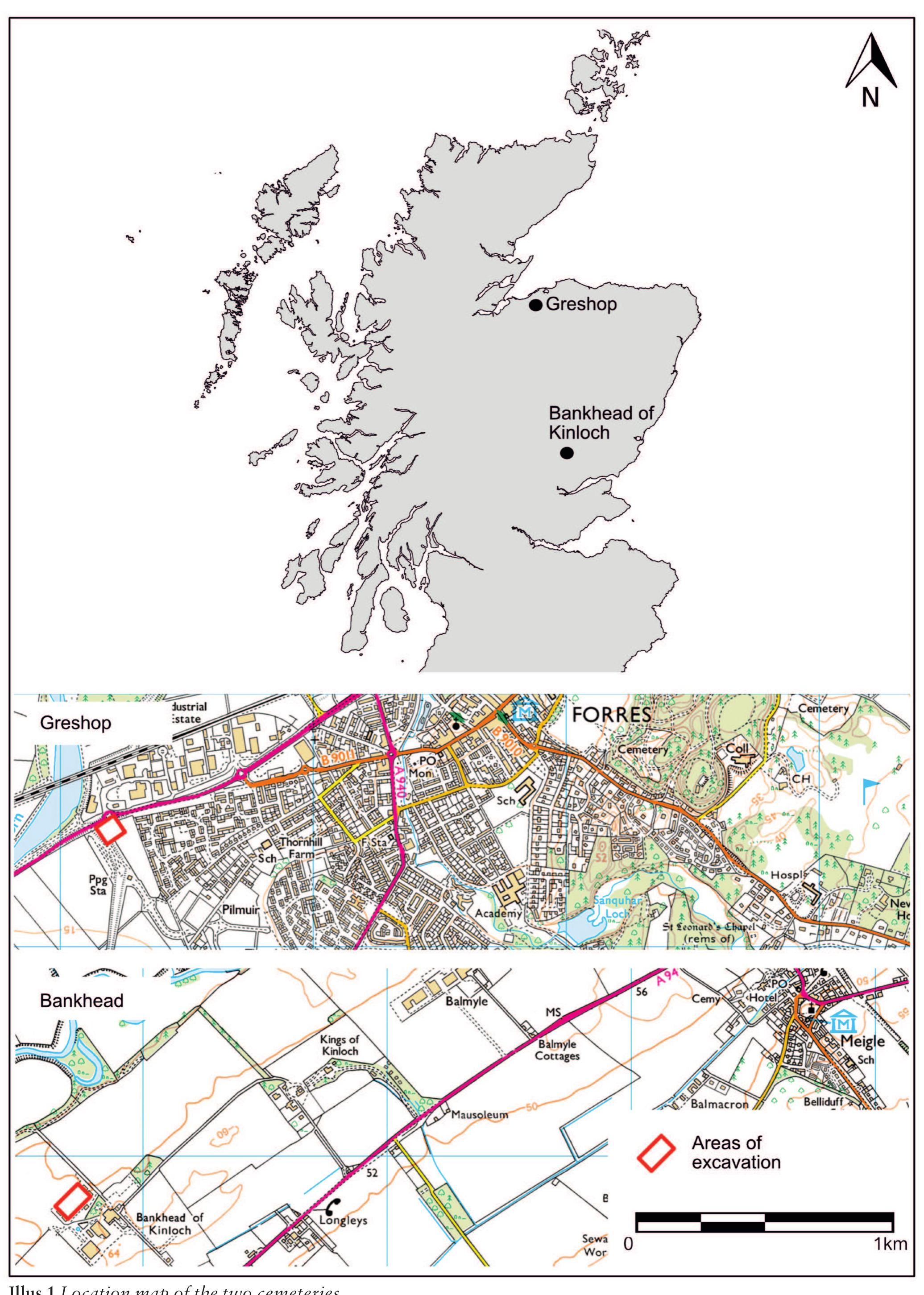 Figure 1 - Monumental Cemeteries of Pictland: Excavation and