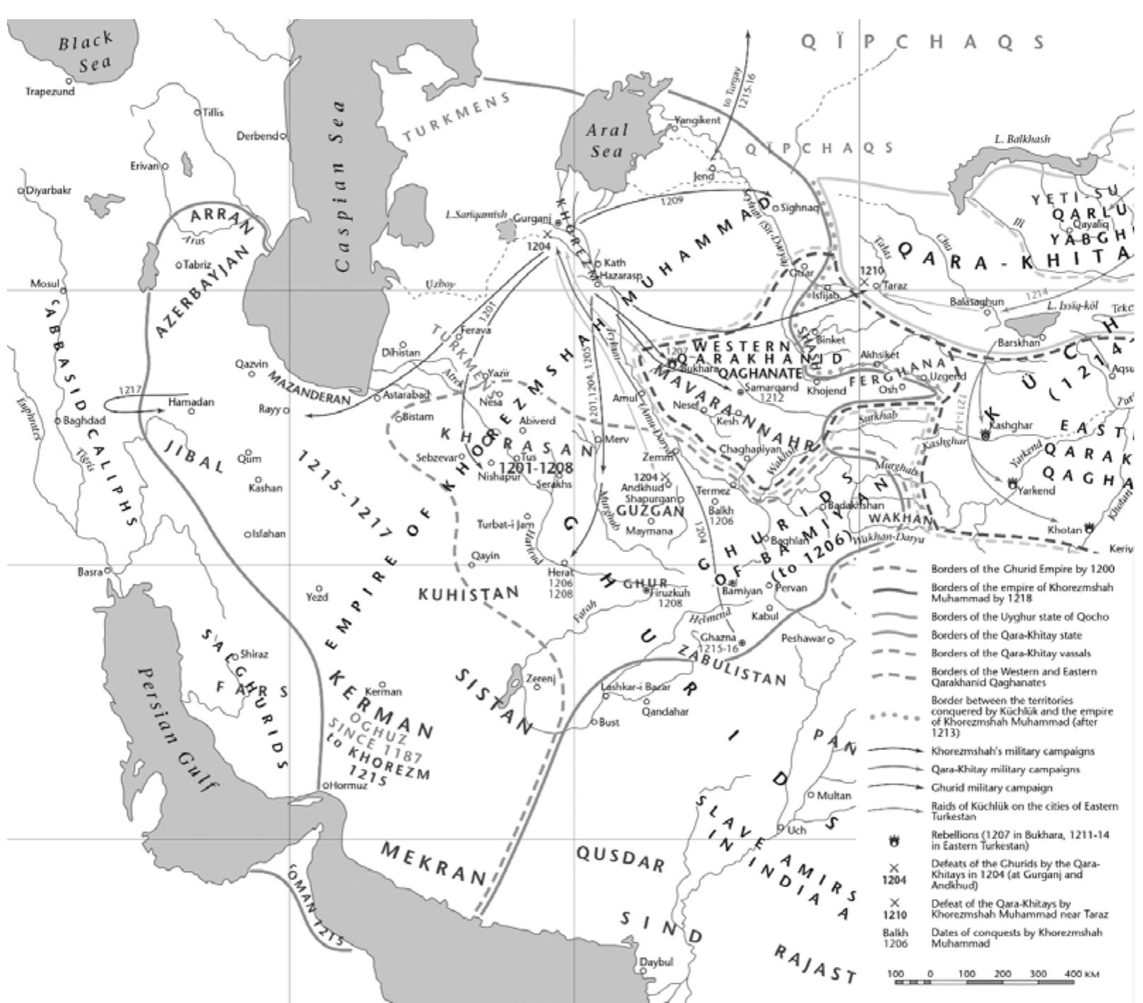 Map 2 (part of map 17: ‘the early 13th century: the ghurids,