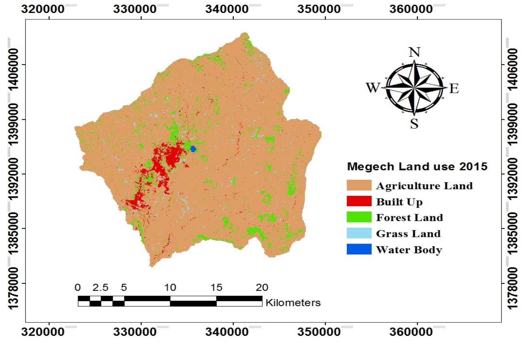 6: 2015 land use map of megech watershed 4.1.3. trends in