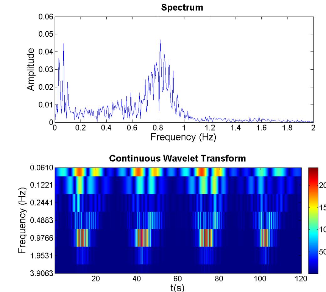 Spectral Density Fft And Continuous Wavelet Transform For