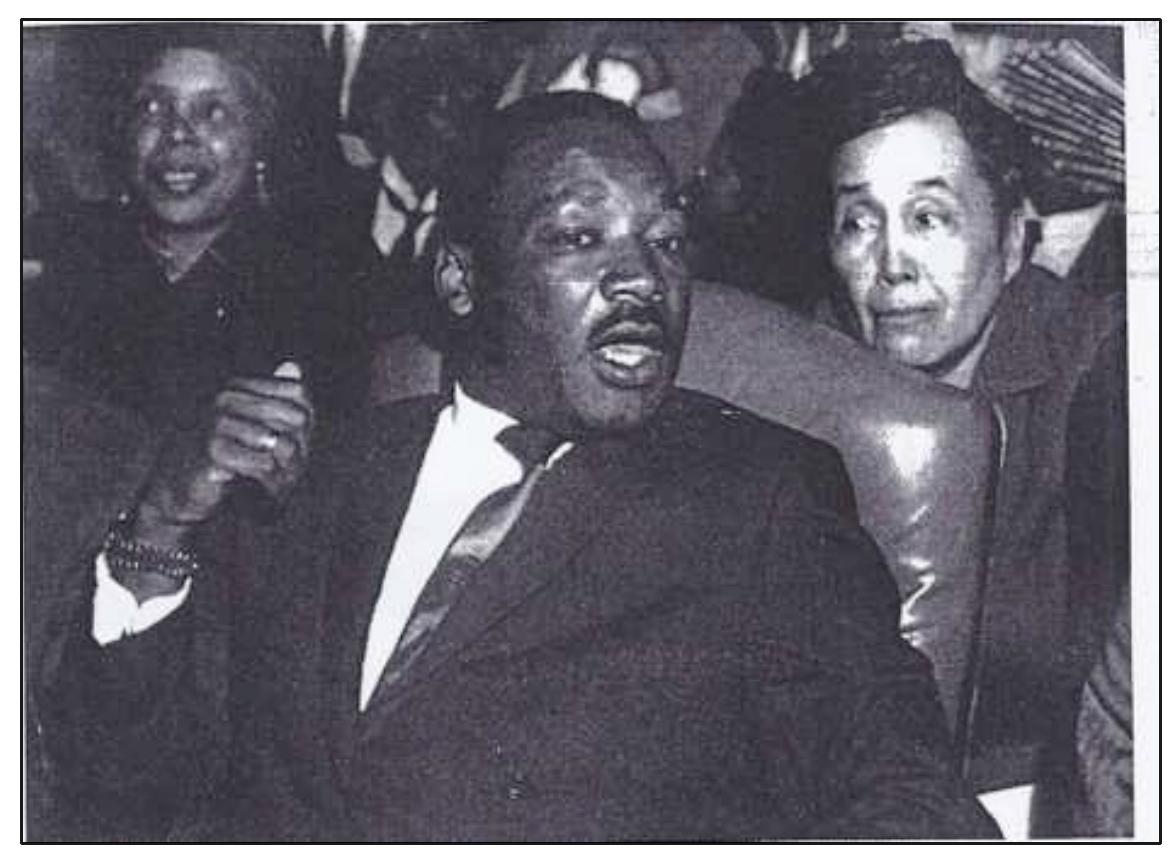 Dr. king with mother elsie shaw (a cogic member, pictured