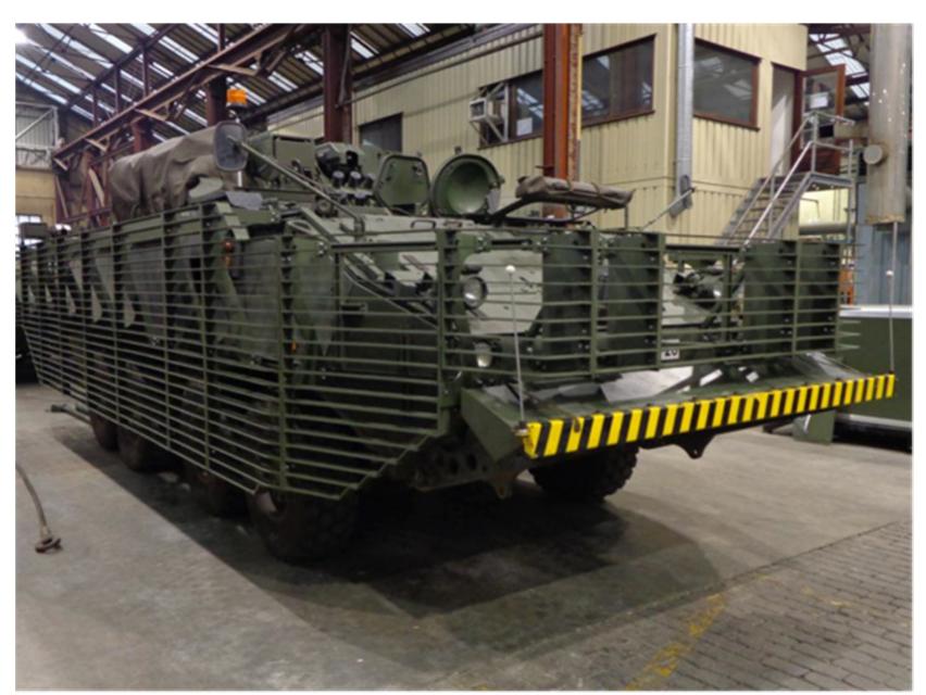 Most cage armour systems are built up using metallic slats