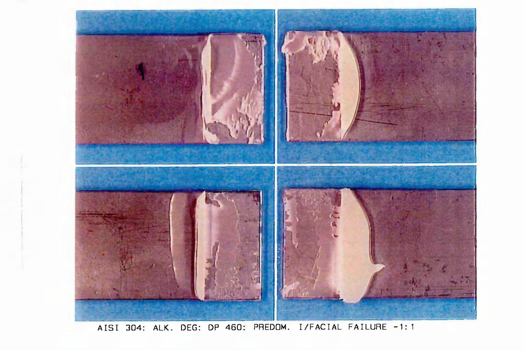 Optical micrograph of dp 460 fracture face.