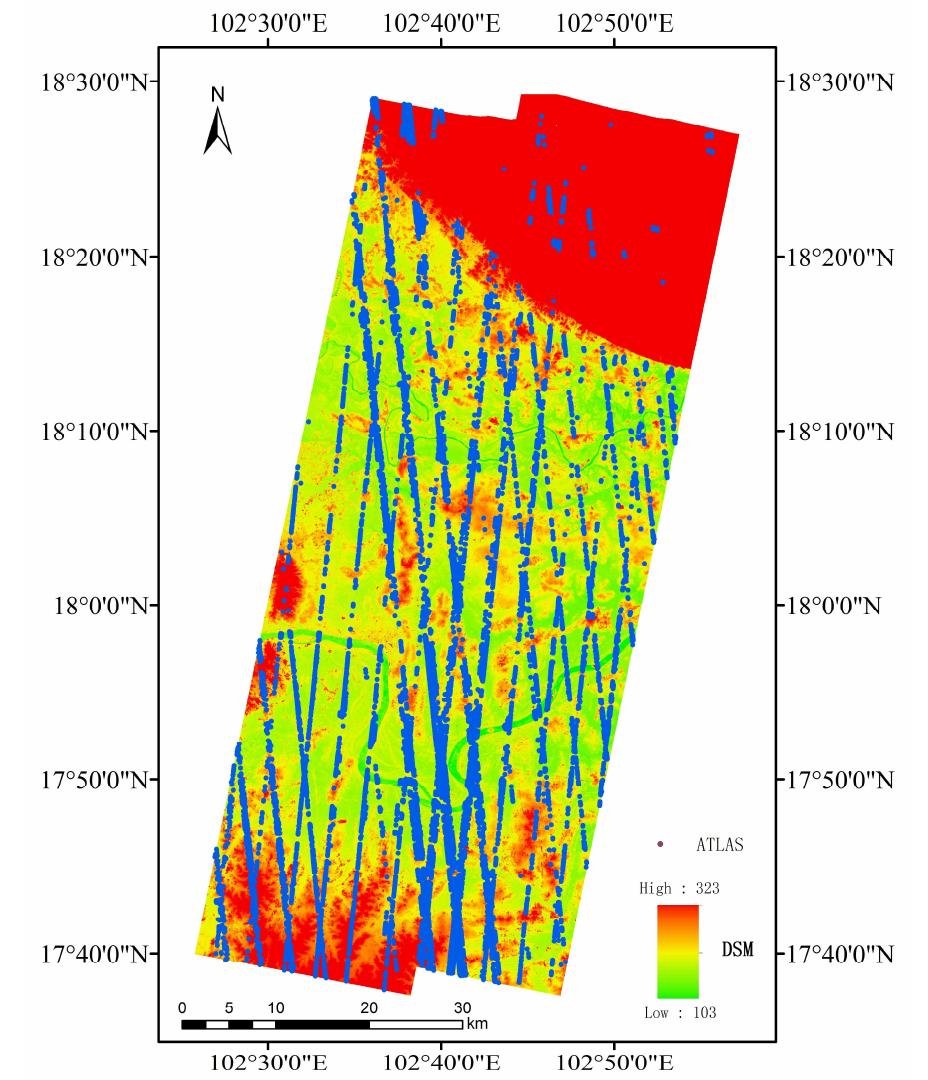 Distribution of generated dsm and extracted atlas lps. apart