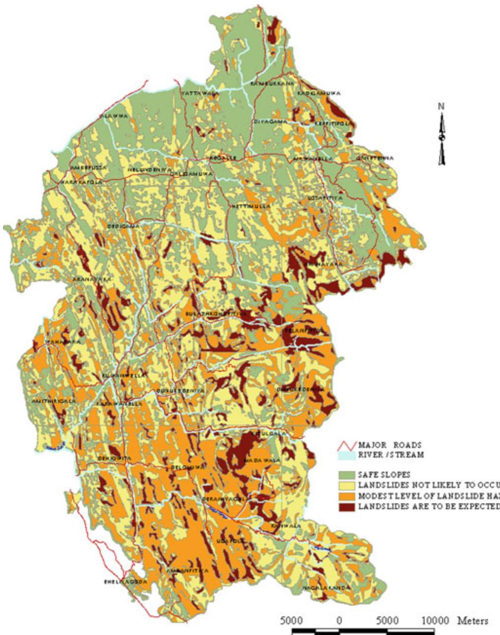 5 landslide hazard zonation map of kegalle district (a