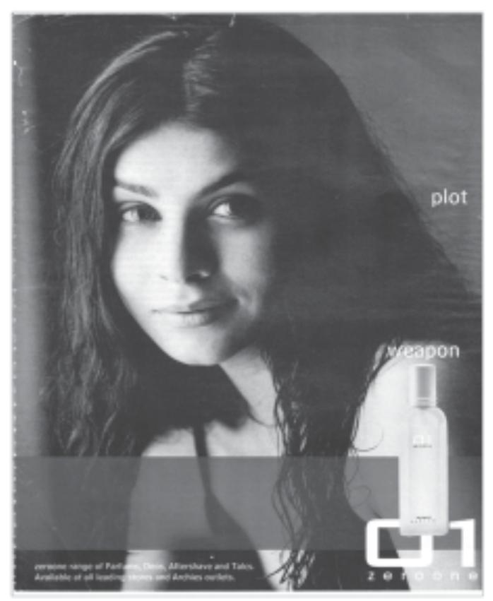 The non-verbal the advertisement : zeroo perfume the