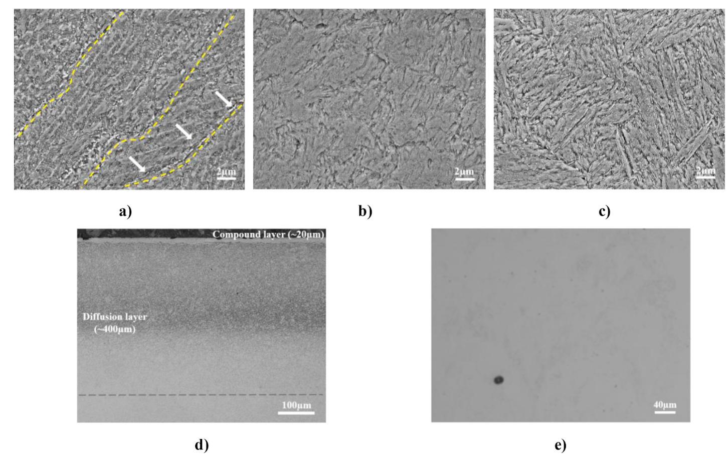 Sem micrographs of cross-section of (a) as-b + sr, (b) as-b