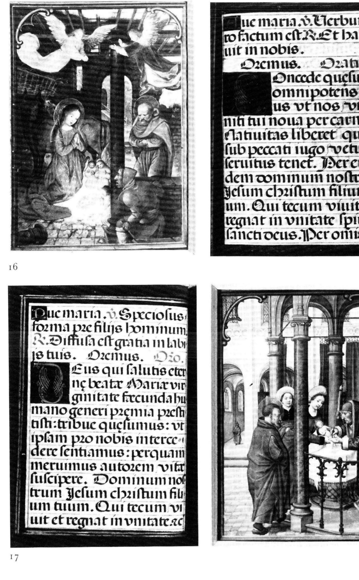 Verso of the annunciation miniature is the scene of the