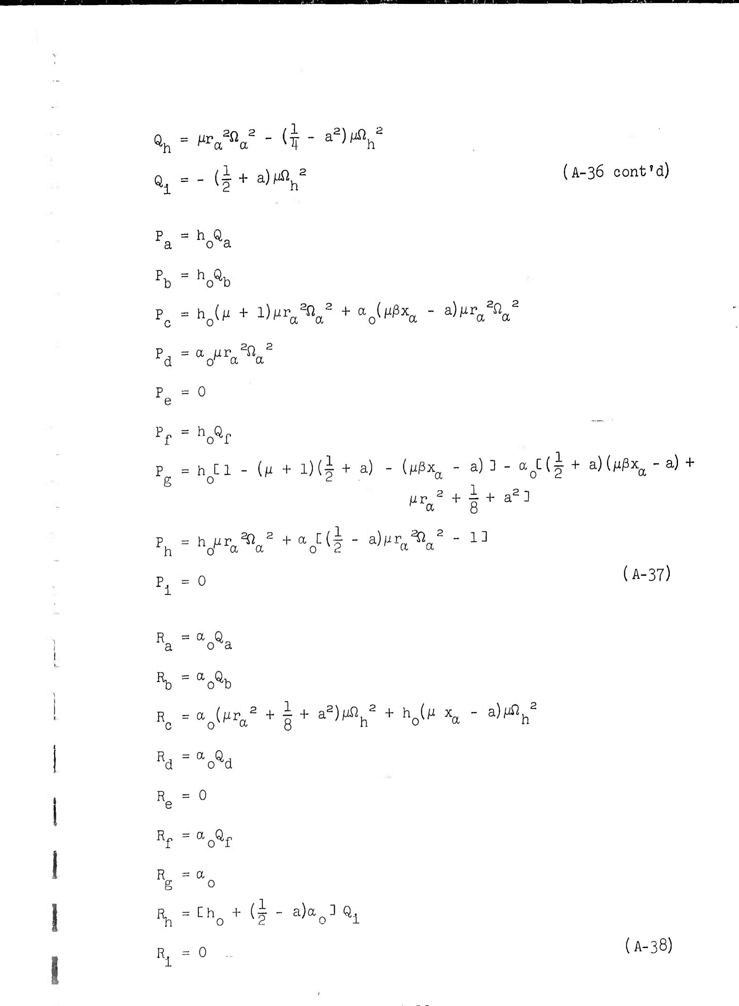 Table 10 - Hydrofoil Flutter Phenomenon and Airfoil Flutter
