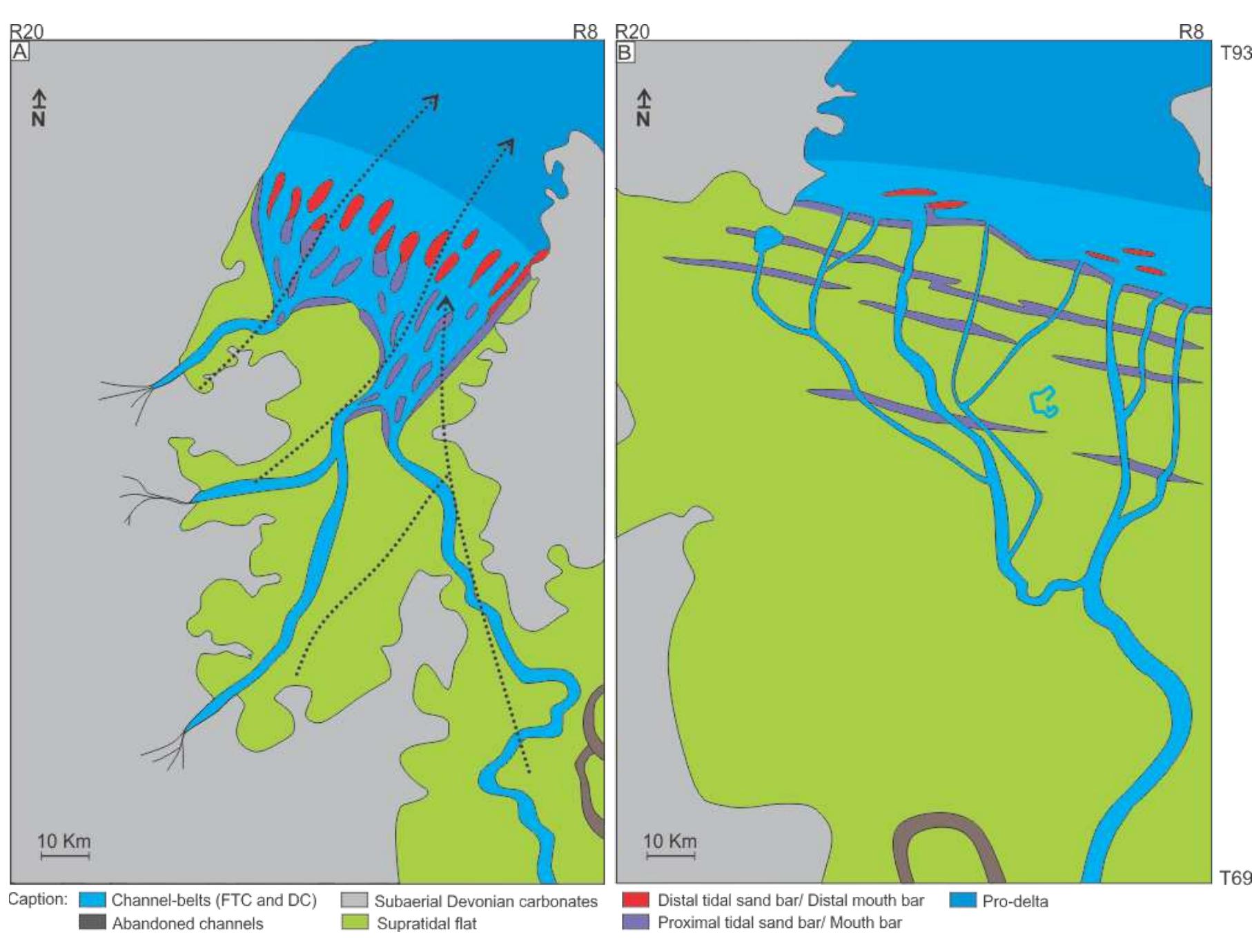 Igure 4.12 schematic maps showing paleogeographic