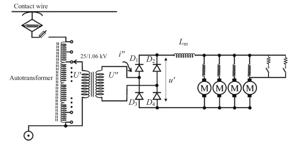 Electrical scheme of the diode locomotive diode locomotive