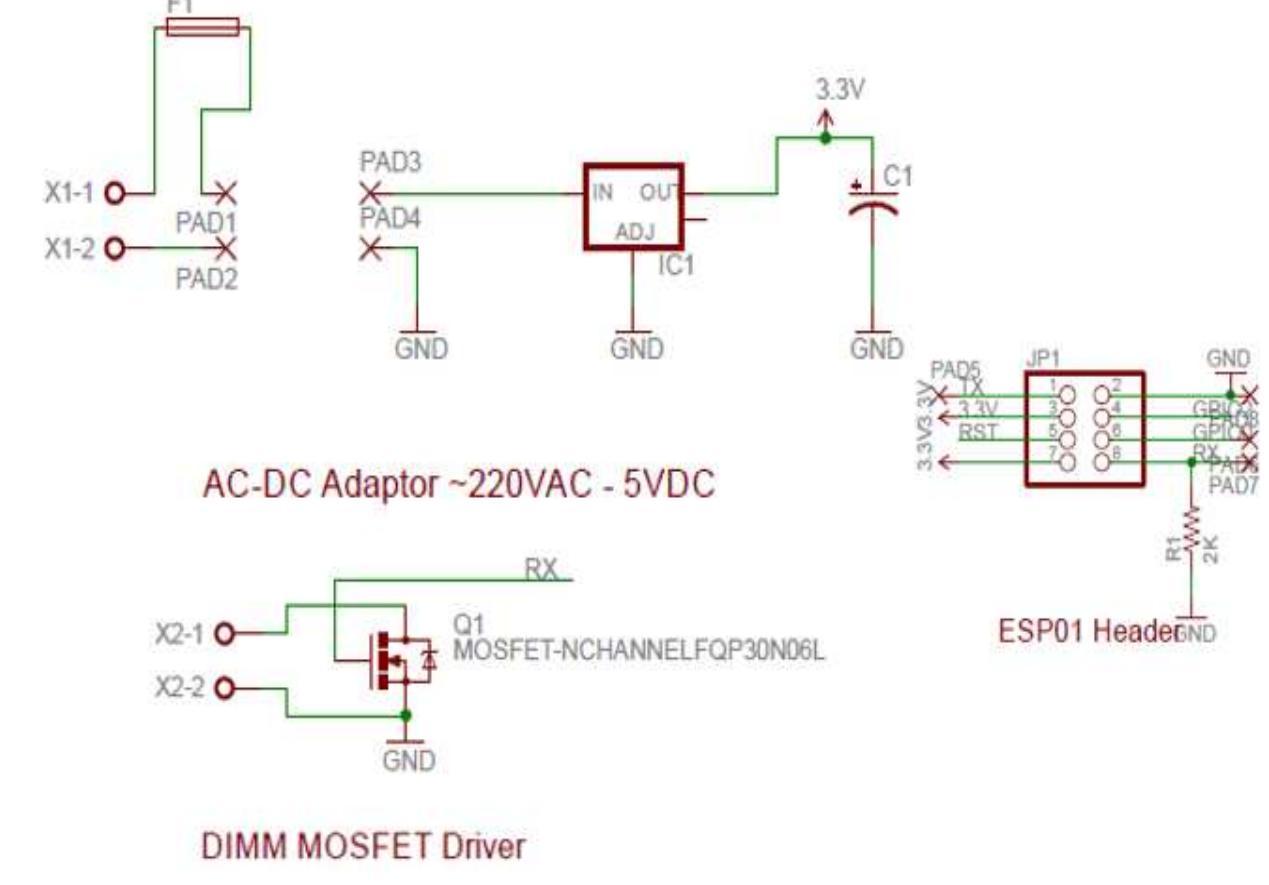Schematic circuit of dimmer control circuit