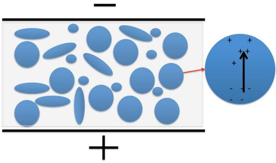 Cross-section model of super dielectric in a parallel plate