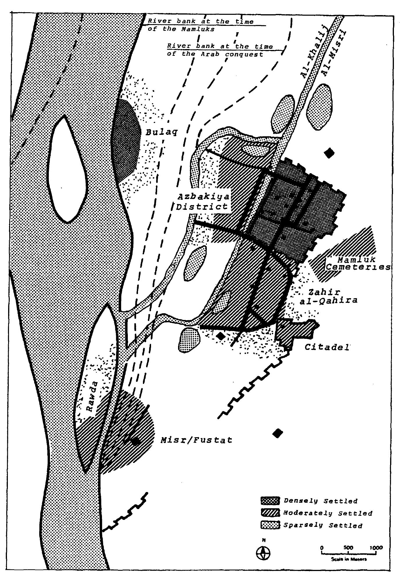 Cairo of the burji mamluks and its major streets