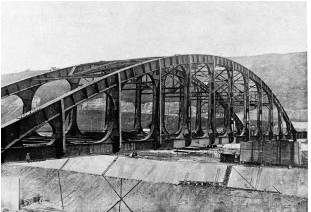 Lanaye bridge, 1932, the first welded bridge in bel- gium
