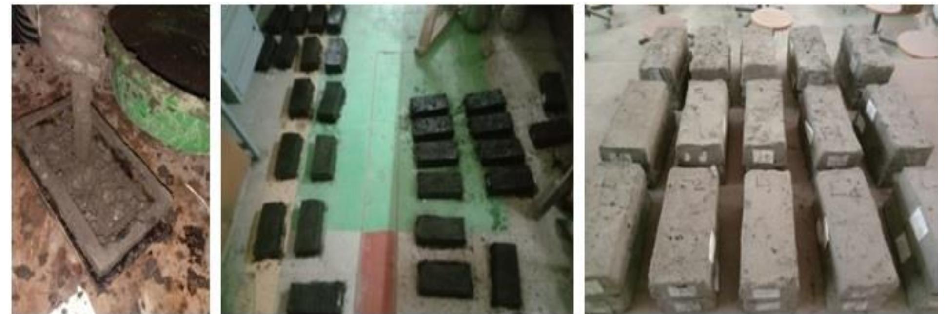 Making process of brick specimen figure 6 various group of