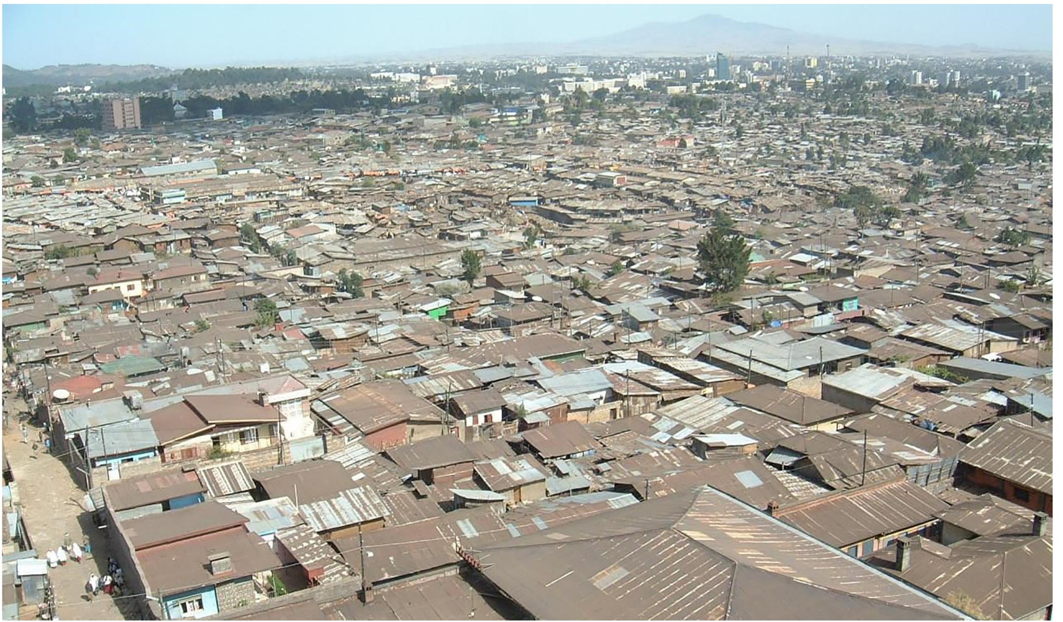 Slum areas in the inner part of addis ababa city (photo