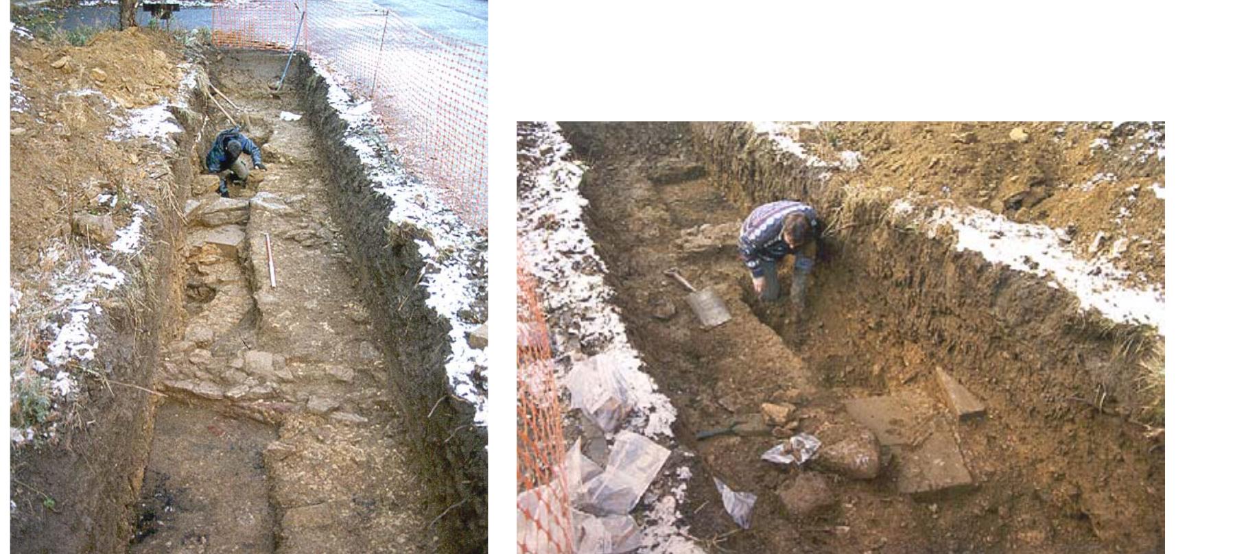 Plate 9: trench 4, showing possible stair base plate 8: