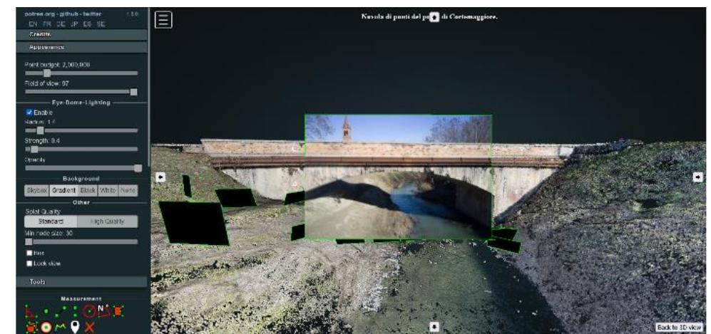 Bms-embeddable web interface developed with potree.