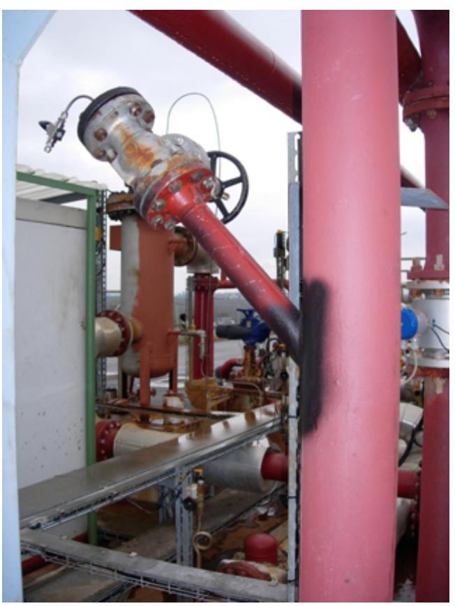Injection system of the scaling inhibitor located 5m