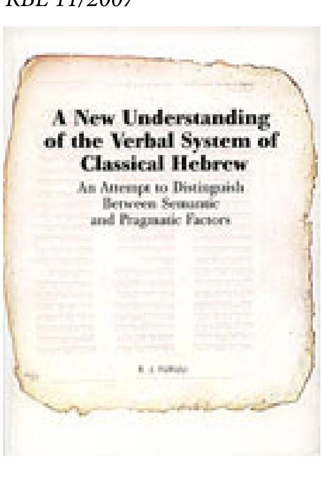 (PDF) A New Understanding of the Verbal System of Classical Hebrew: An ...