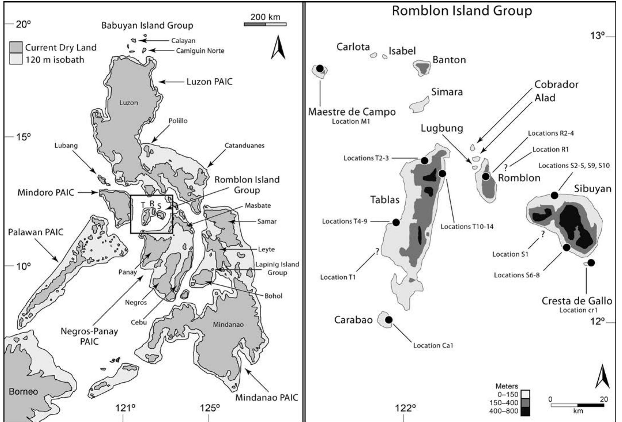 (left) map of the philippines showing the five recognized