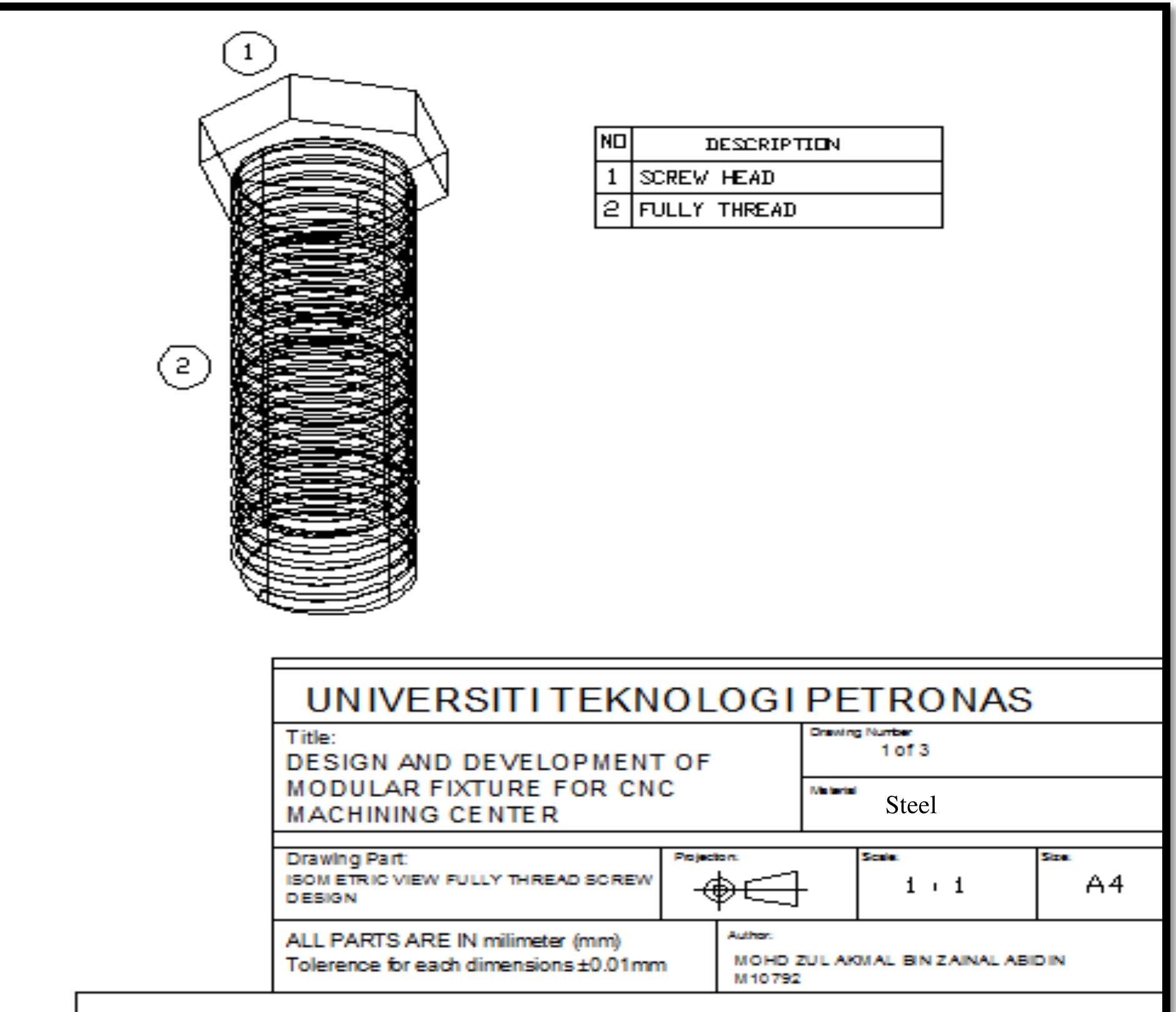 Figure 44 - Design of Modular Fixture for CNC Machining