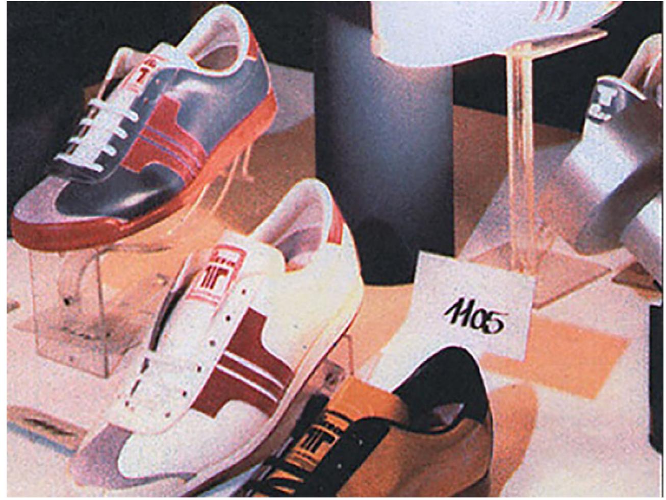 Ficure 6: tisza shoe with trademarked logo, ca. 1972.