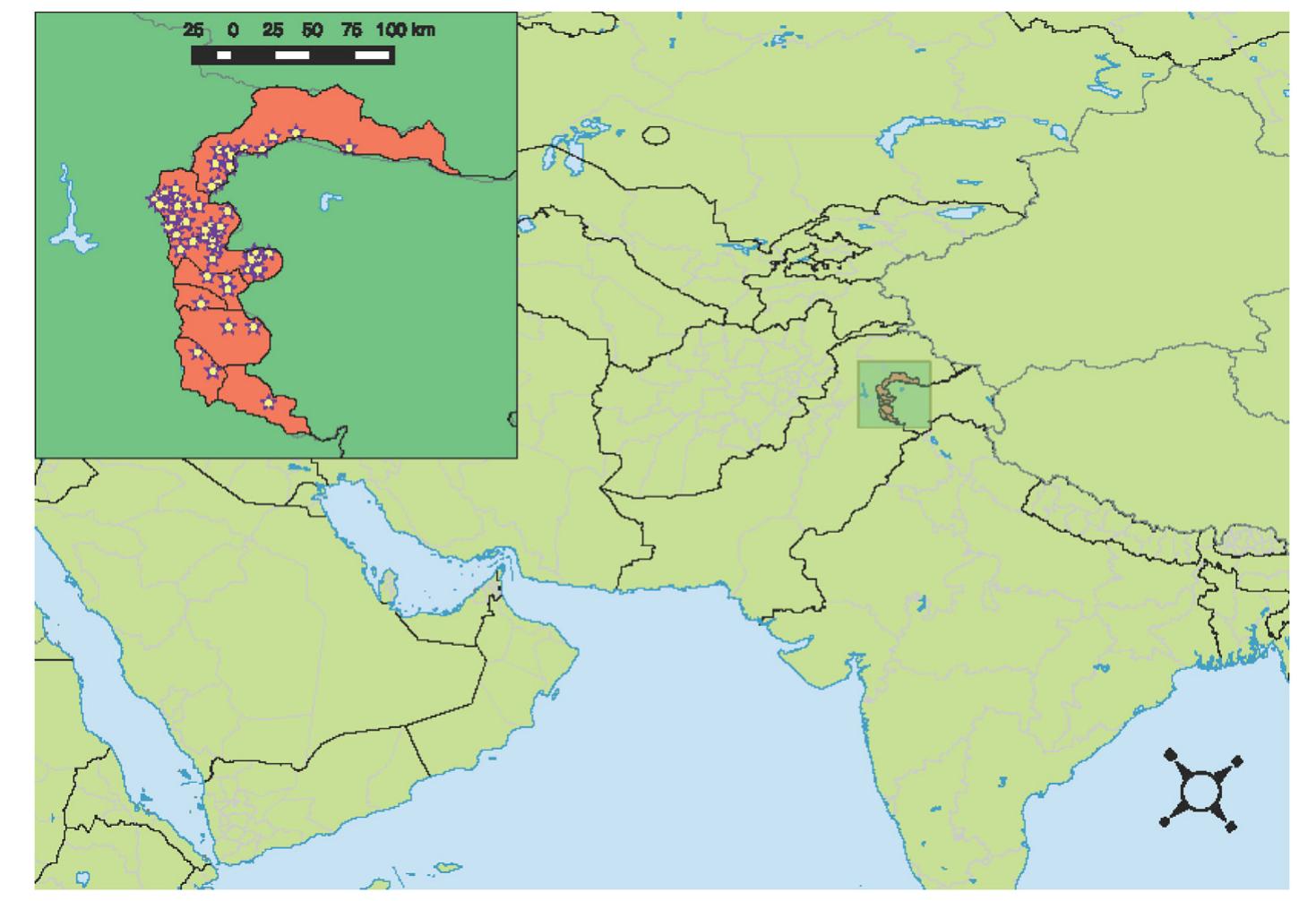 Geographic location of azad jammu & kashmir and inset map
