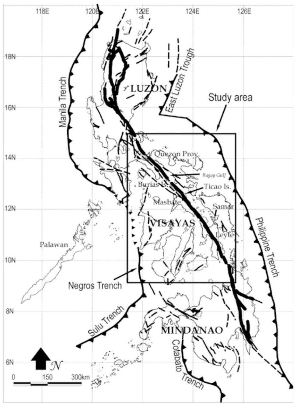 Figure 1 - The central Philippine Fault Zone: Location of