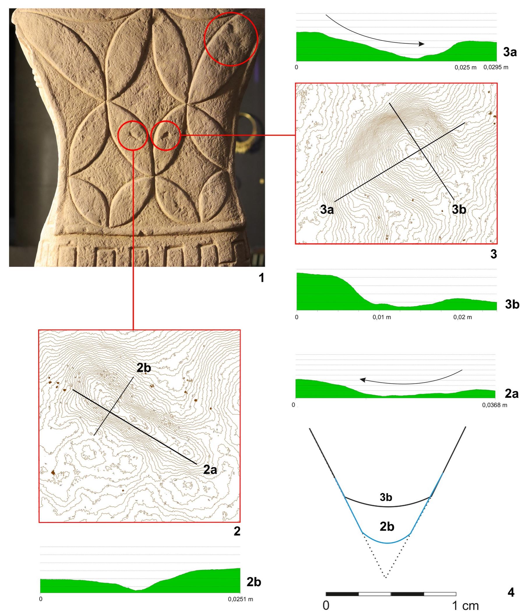 Statue 1 from glauberg. 1 the sculpture’s back with the