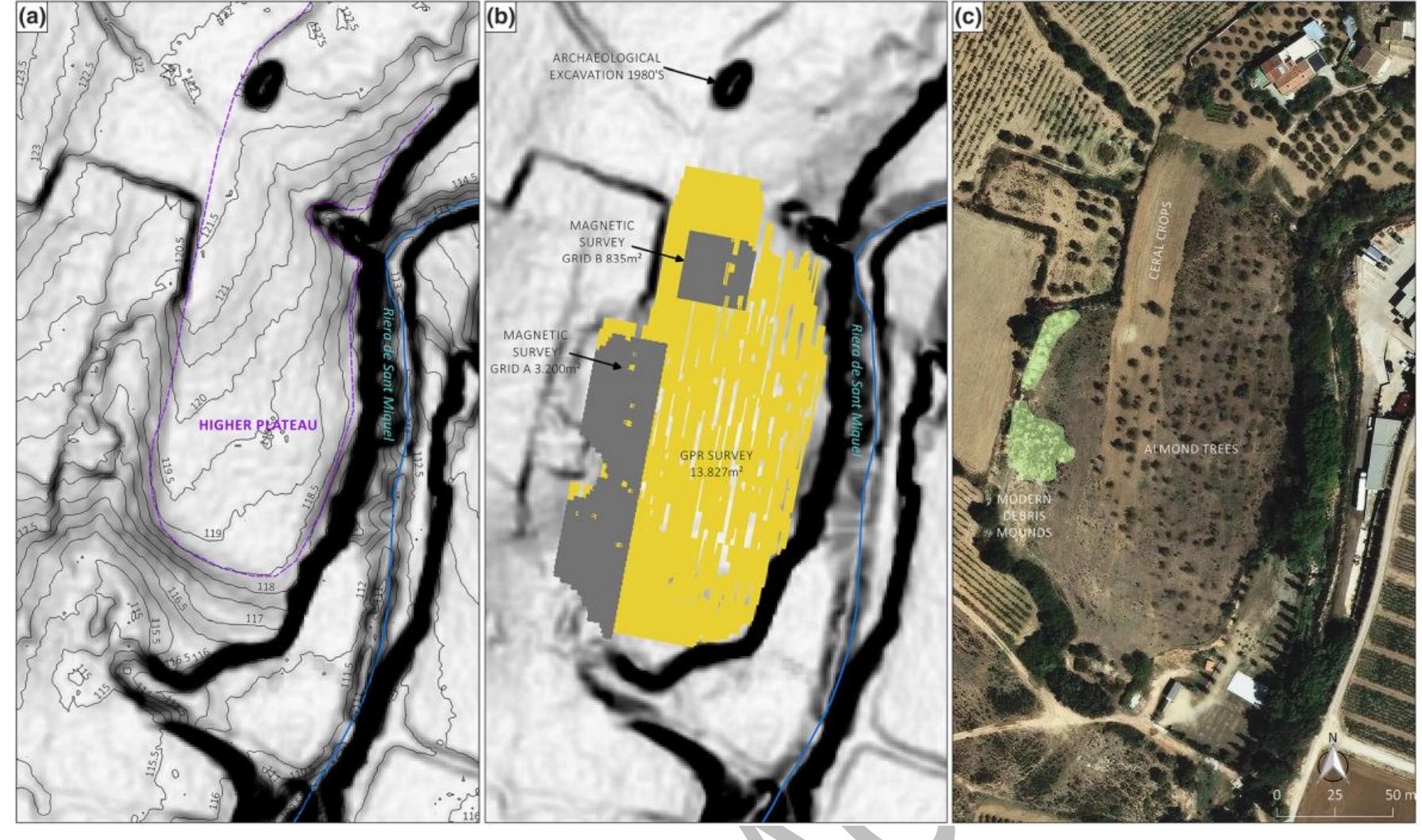 figure 3. site topography. (a) the digital terrain model