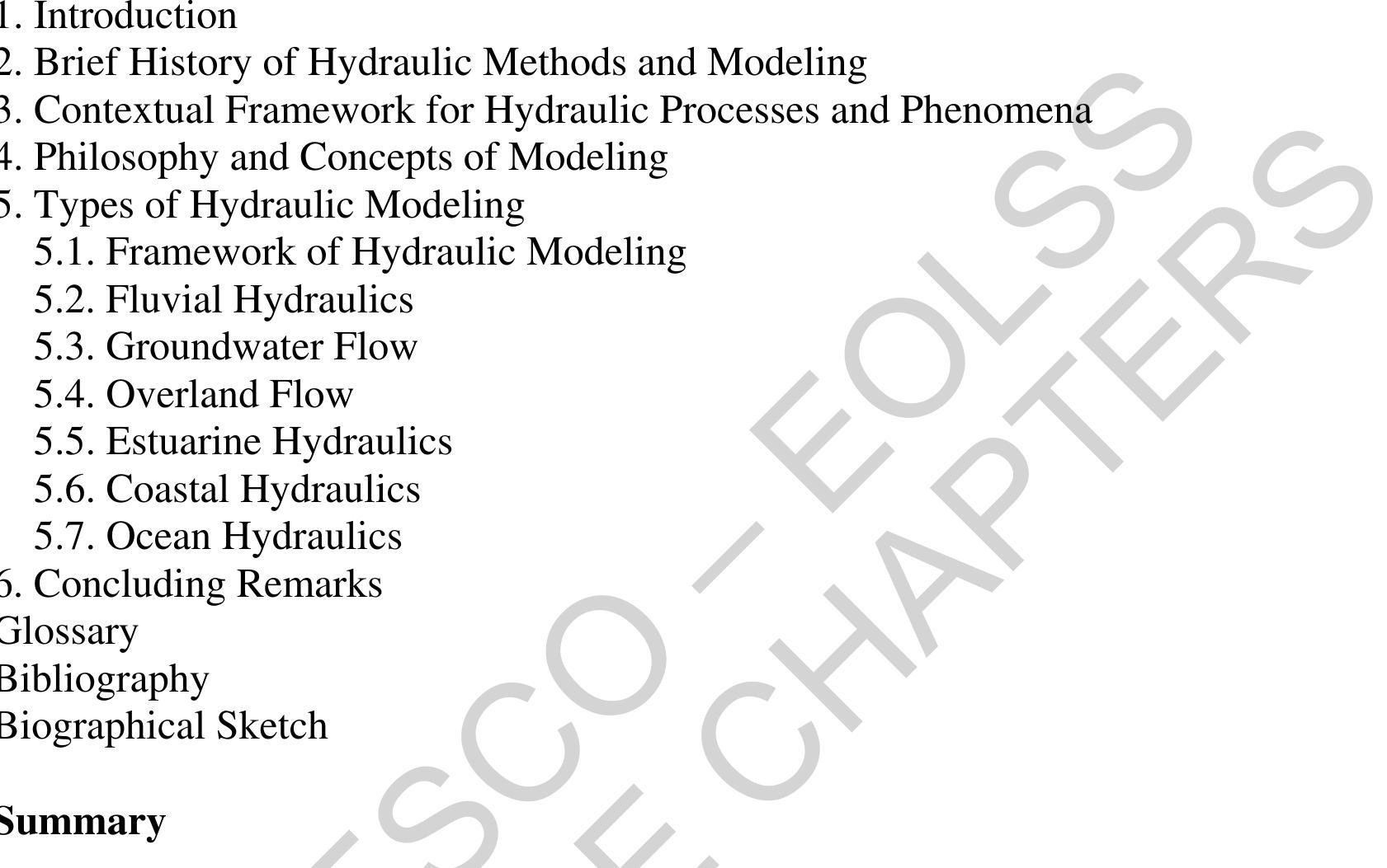 (PDF) Hydraulic Methods and Modeling