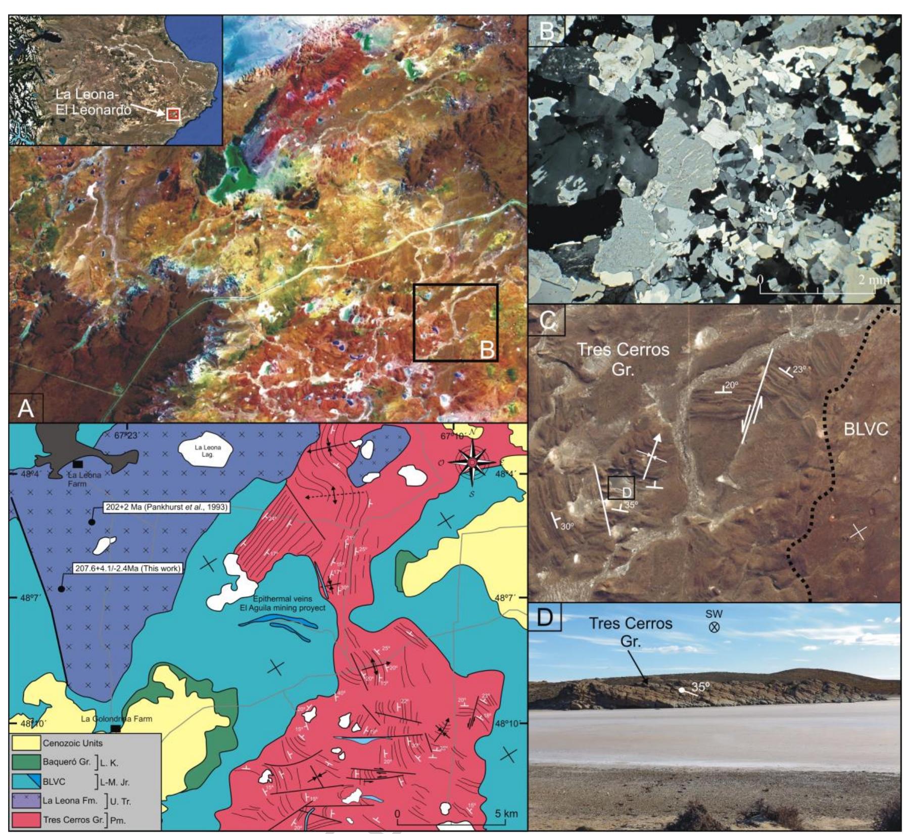 13. a. satellite image (sentinel) and geological map of la