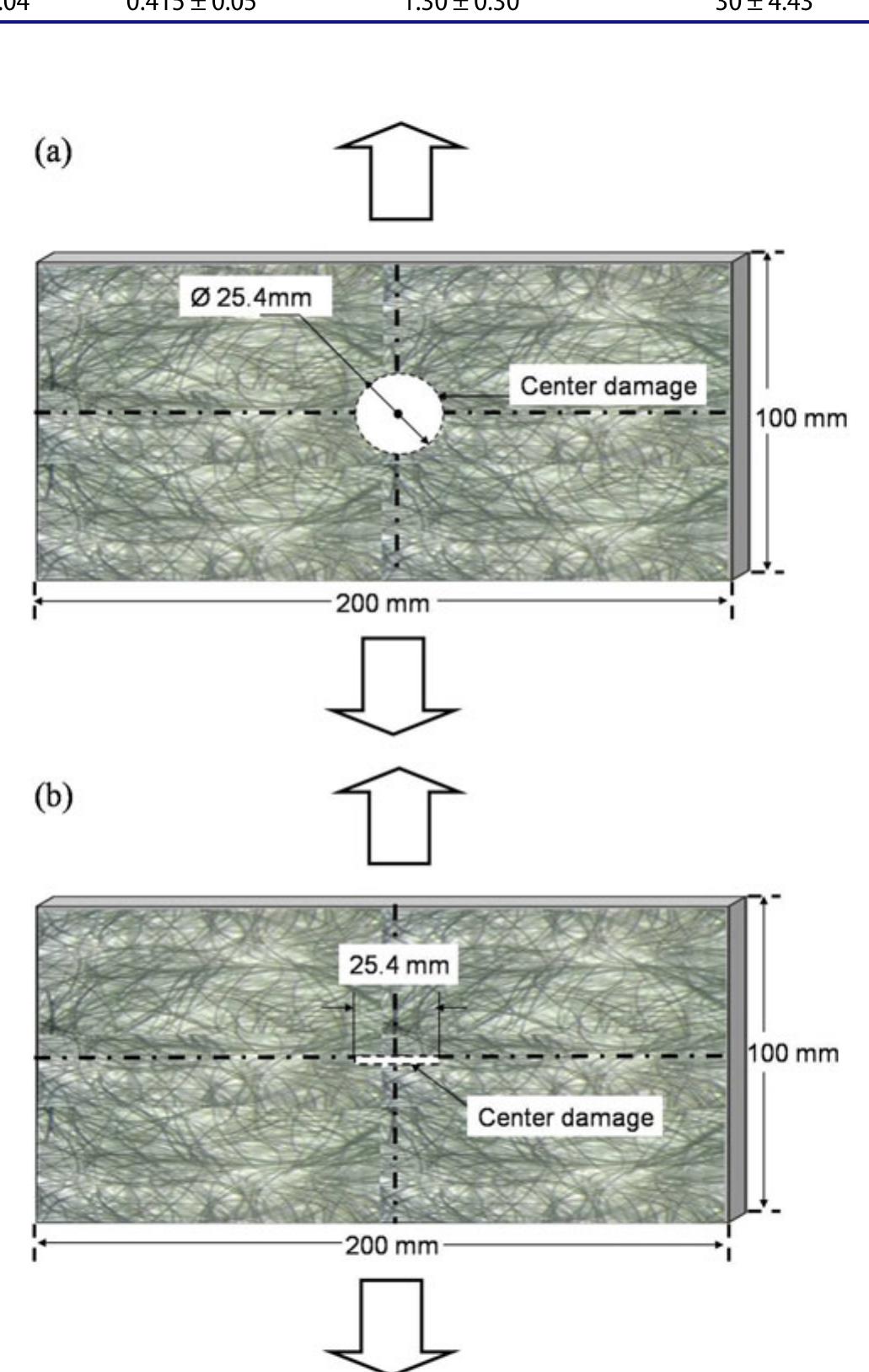 Types of induced damages in hybrid jute/pp needlepunched