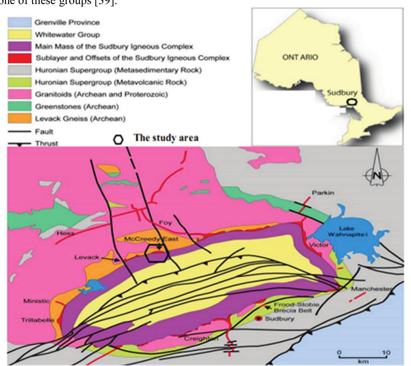 Geological map of the sic, illustrating the location of the