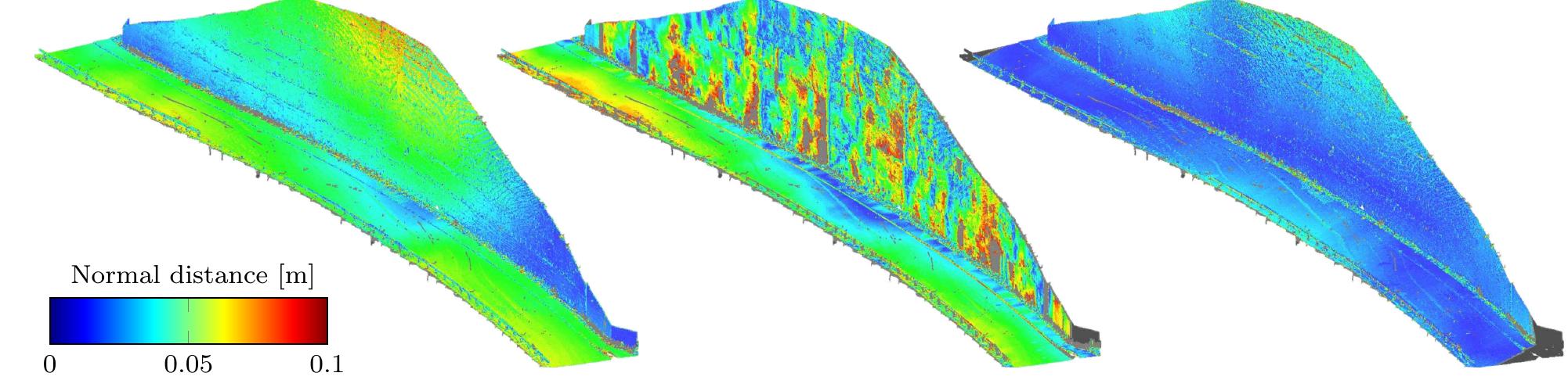 Point cloud comparison between rtc and 802 point cloud