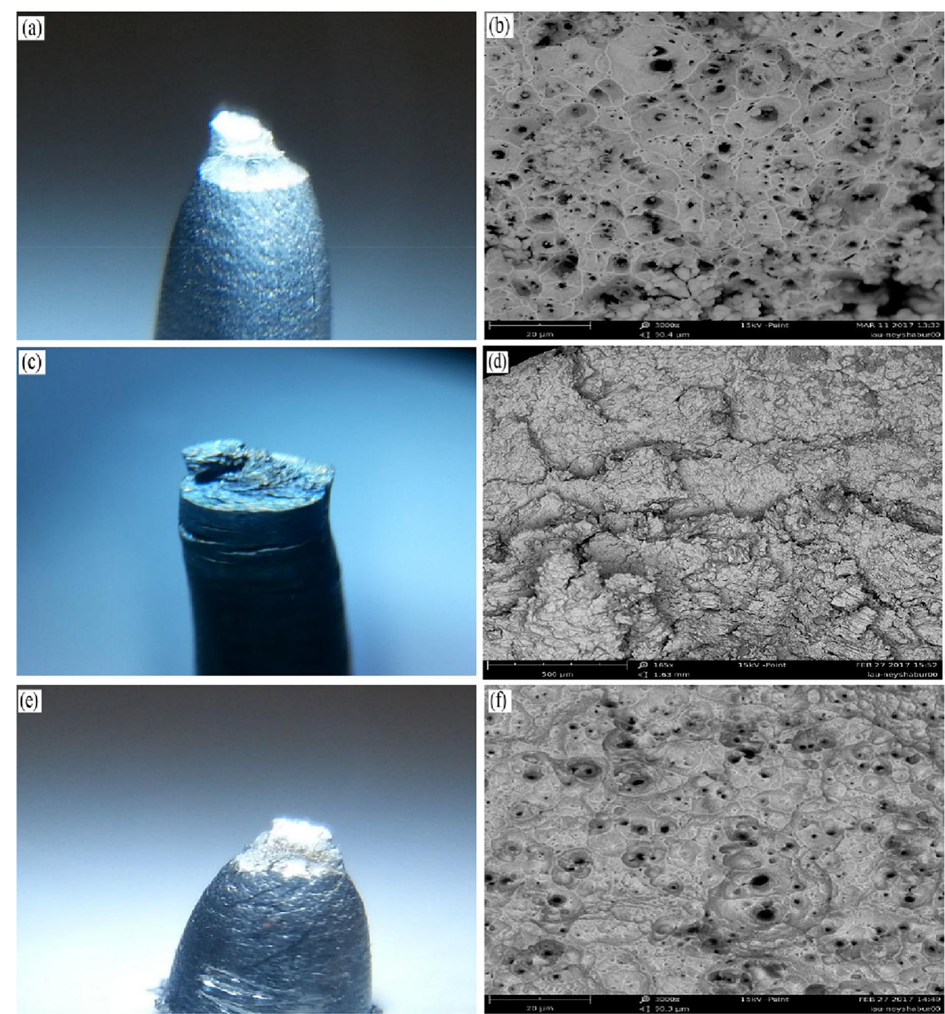 The fracture morphology of slightly sensitized of type 304