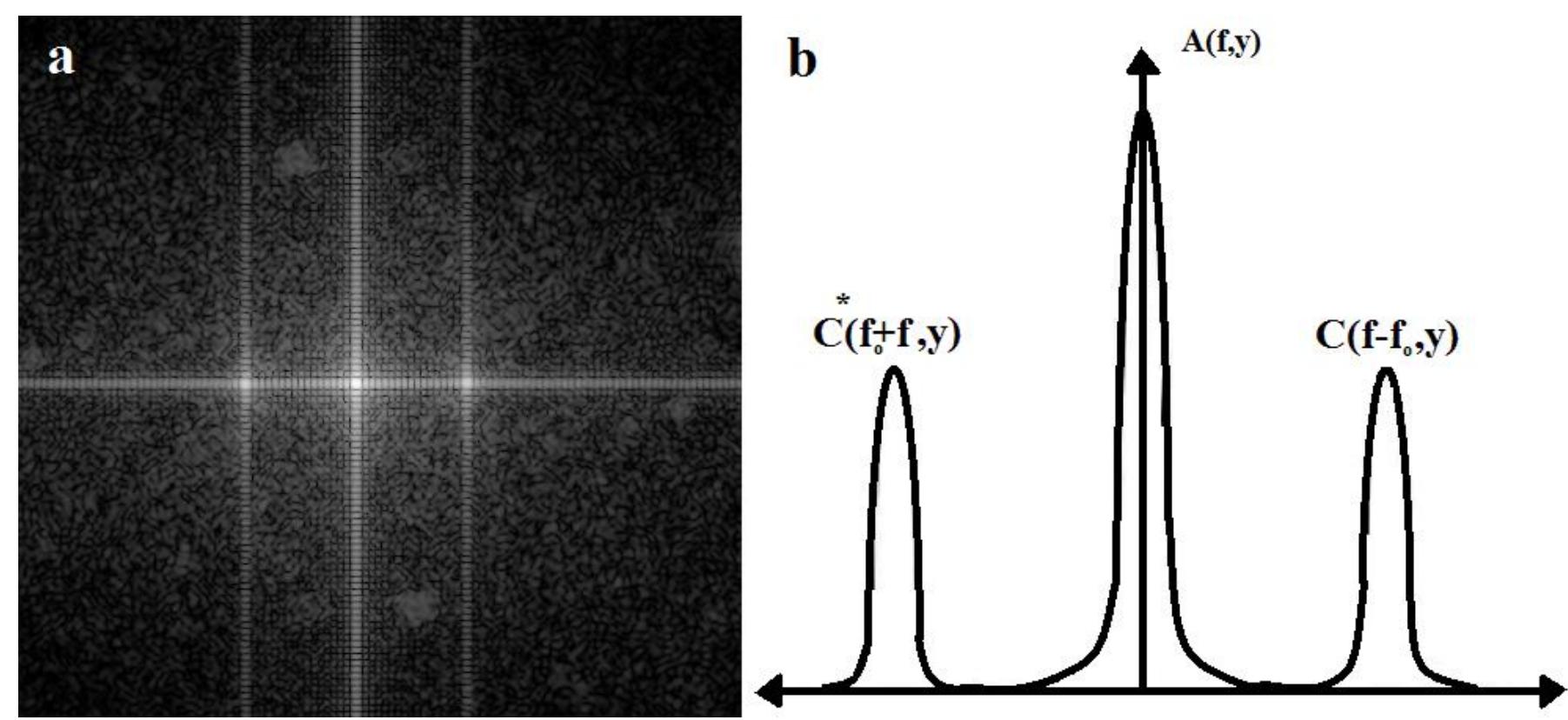 -9: a- fourier spectra image and b- separated fourier