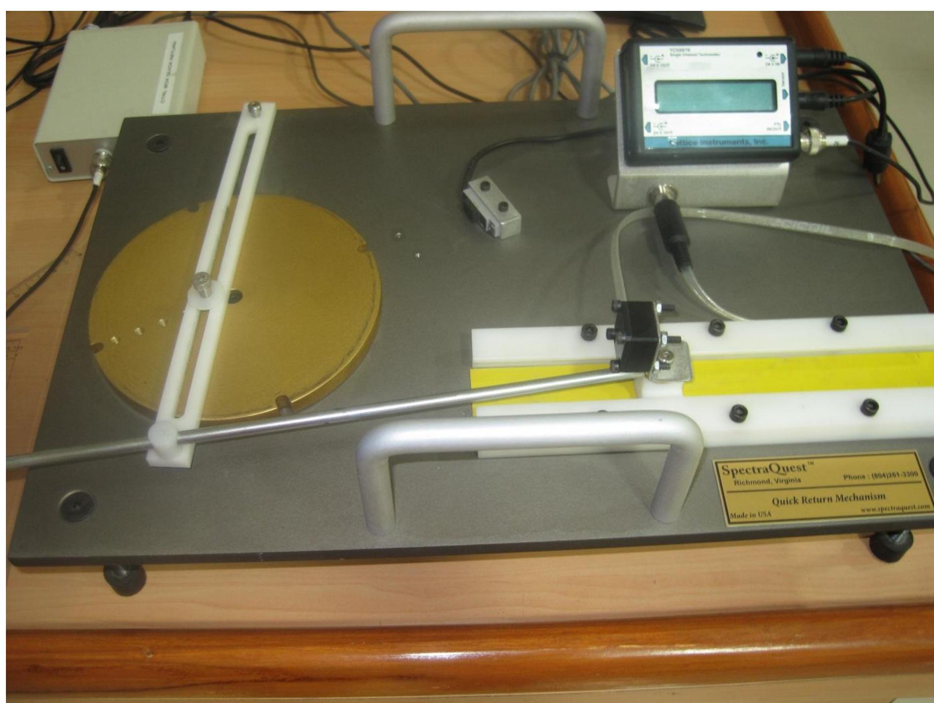 Physical model of a whitworth quick return system used