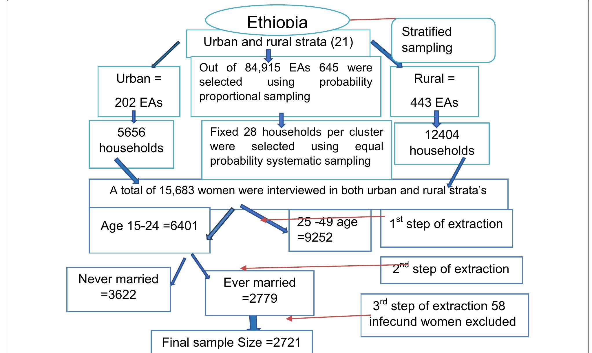 Schematic representation of the sampling procedures in the