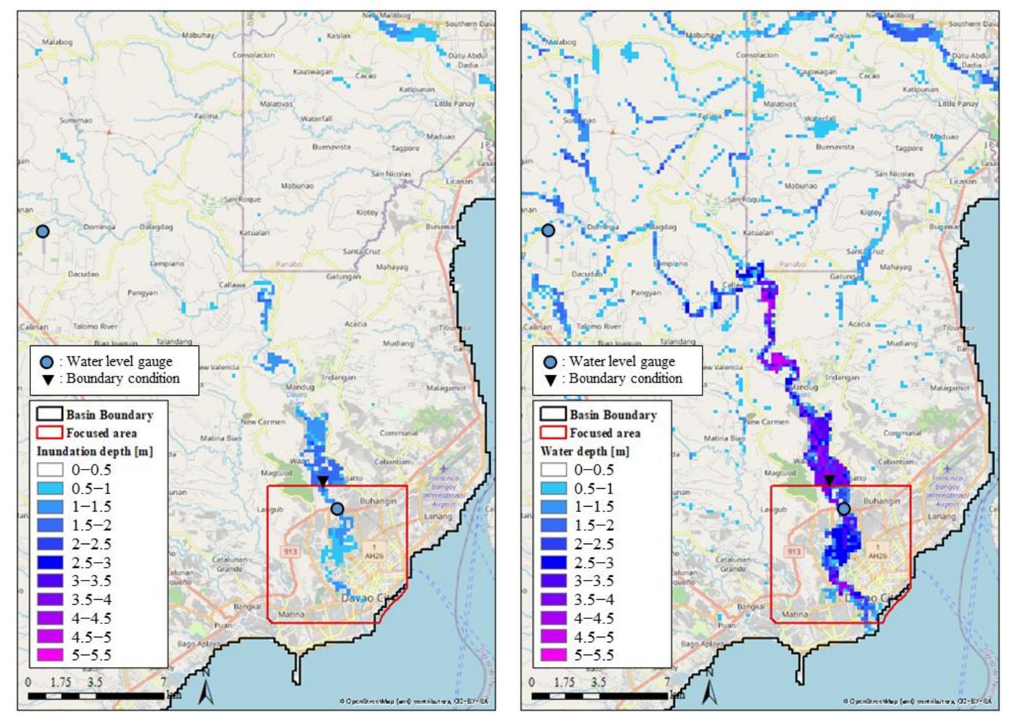 Basin-scale inundation maps of the worst extreme events in