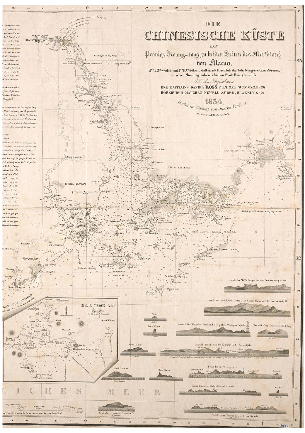 Detail from a mid-19th century german map of the pearl river