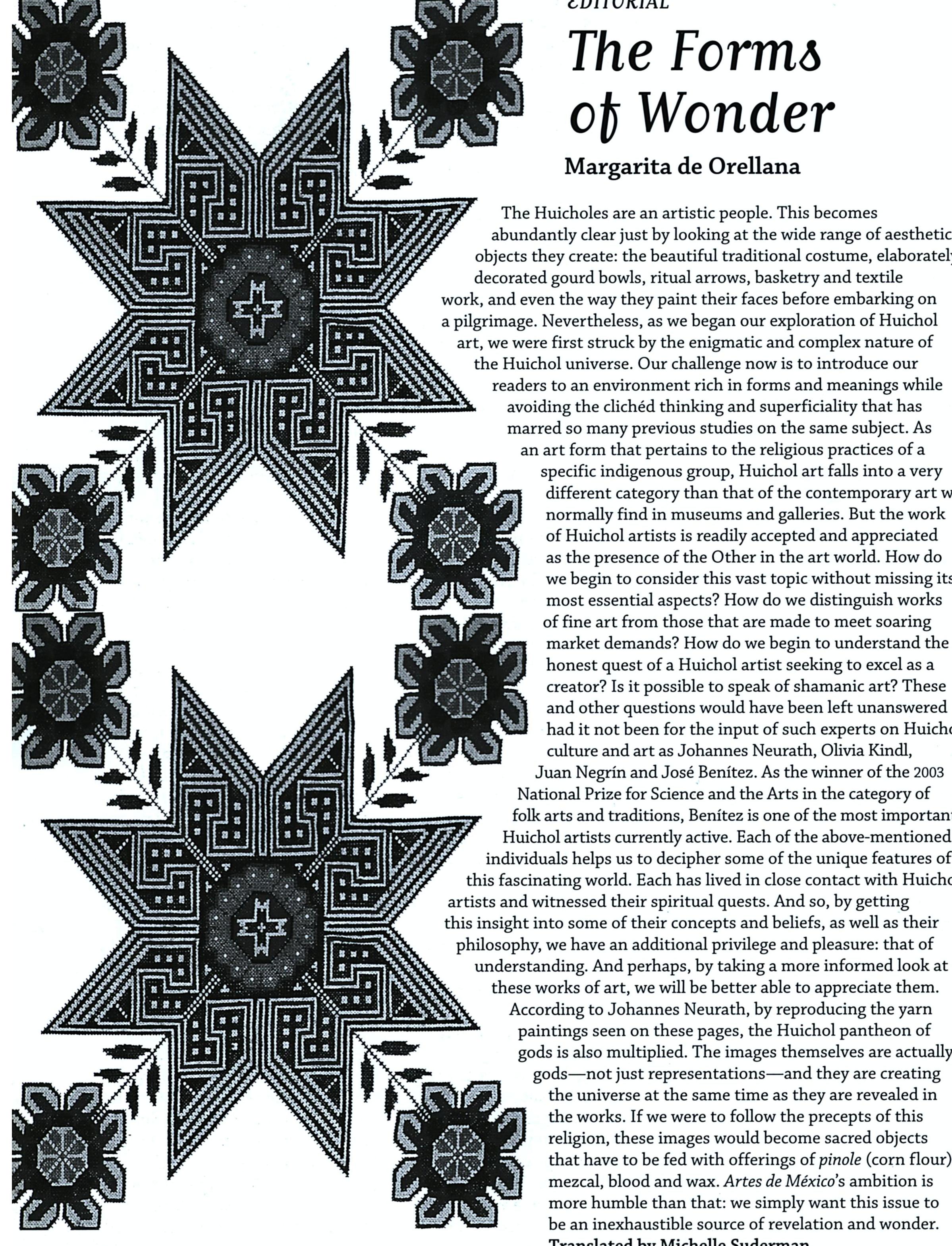 Figure 2 - Artes de México 75. Arte huichol (English text)