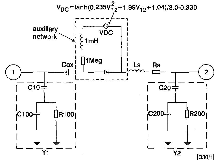 Proposed equivalent circuit model for accumulation mode mos